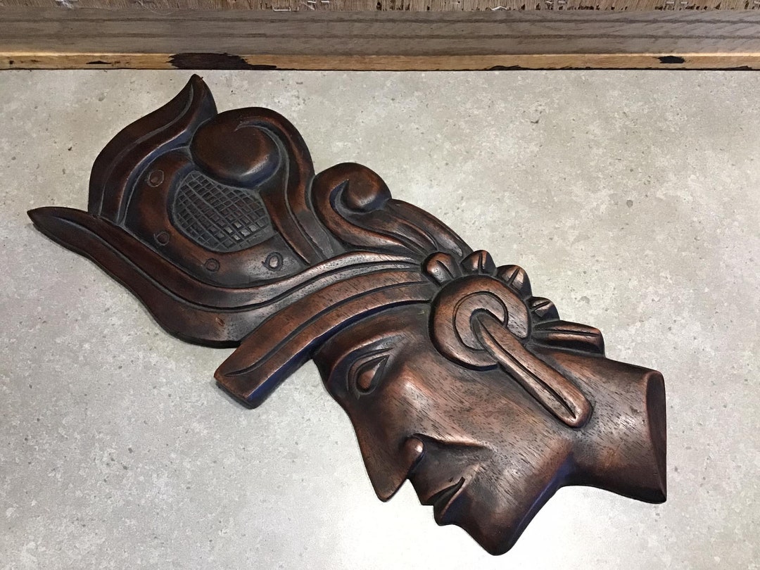 Vintage Honduras Wooden Mask, Wall Hanging Mask, Folk Art, Wood Hand ...