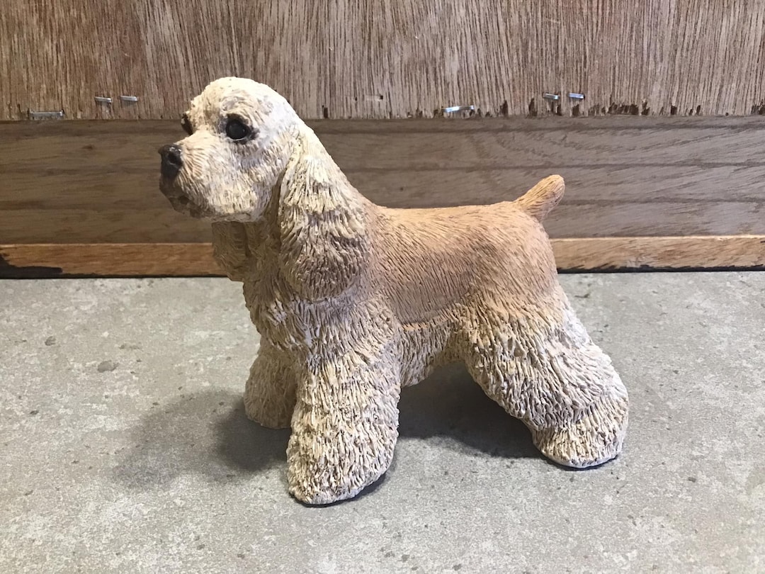 Golden Cocker Spaniel Dog Figurine, Statue, Replica Realistic, Gift Pet ...