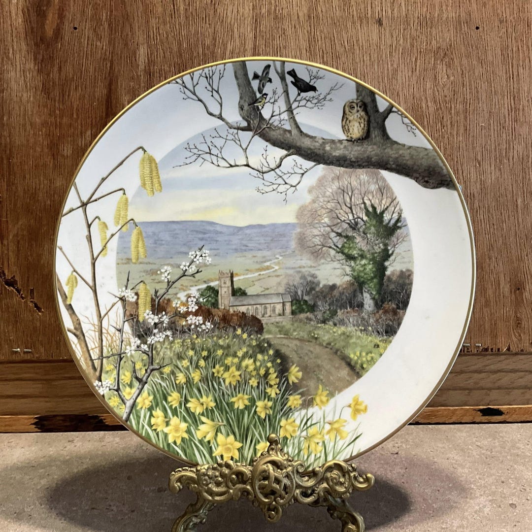 Royal Worcester Collector Plate: "a Country Church in March" by Peter ...