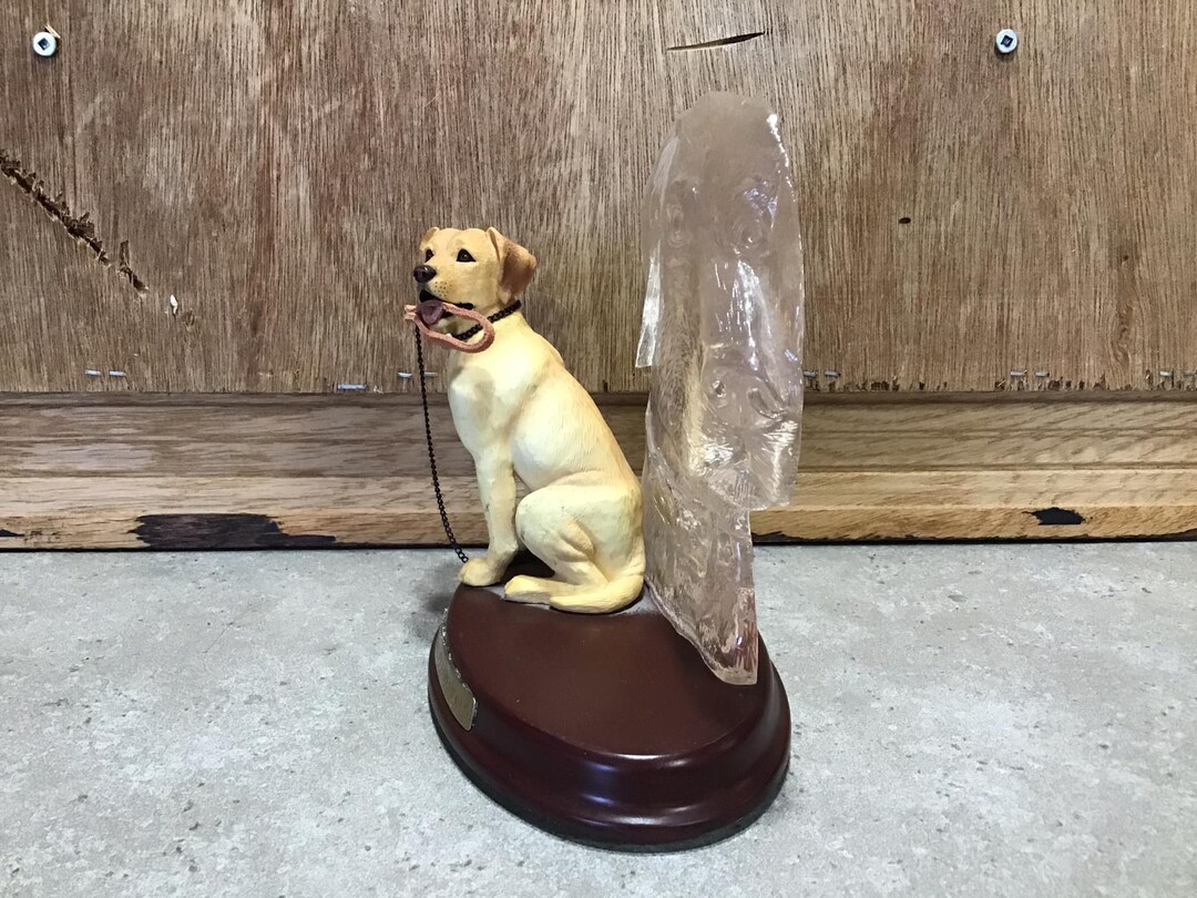 Vintage Yellow Labrador Statue, Lab - Loved and Loving - Dog Figurine ...
