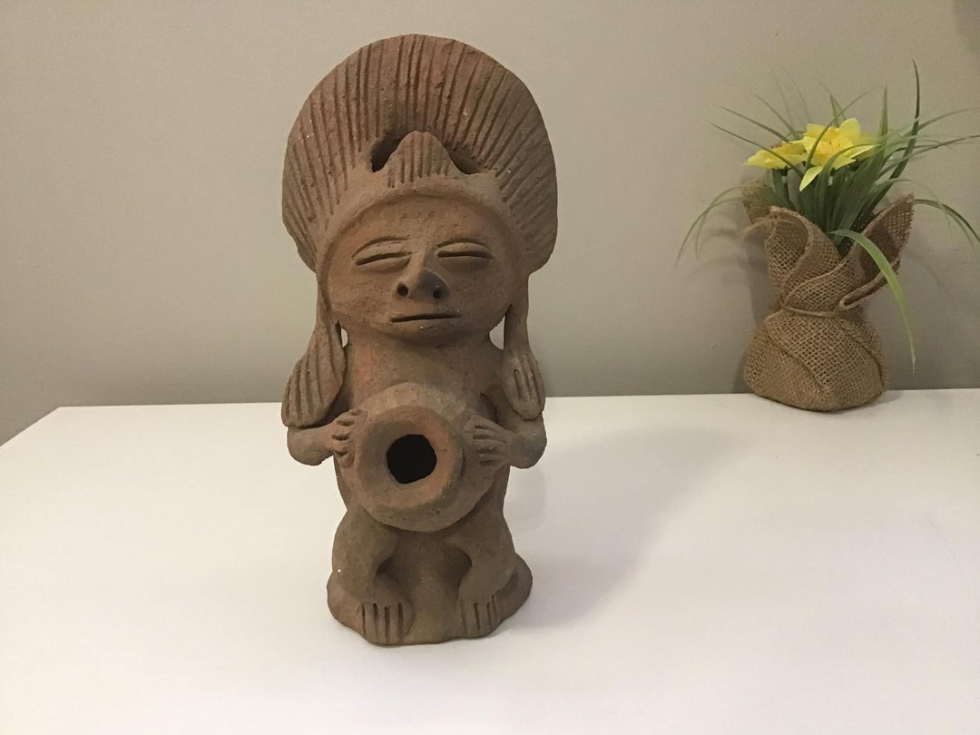 Pre-columbian Terracotta Aztec Figurine, Native South American Art ...