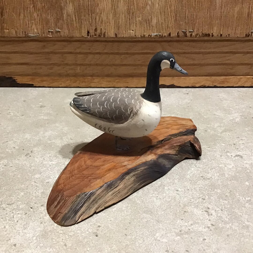 Vintage Carved Wood Goose Figurine by Adalbert Thibault Bird Lover ...