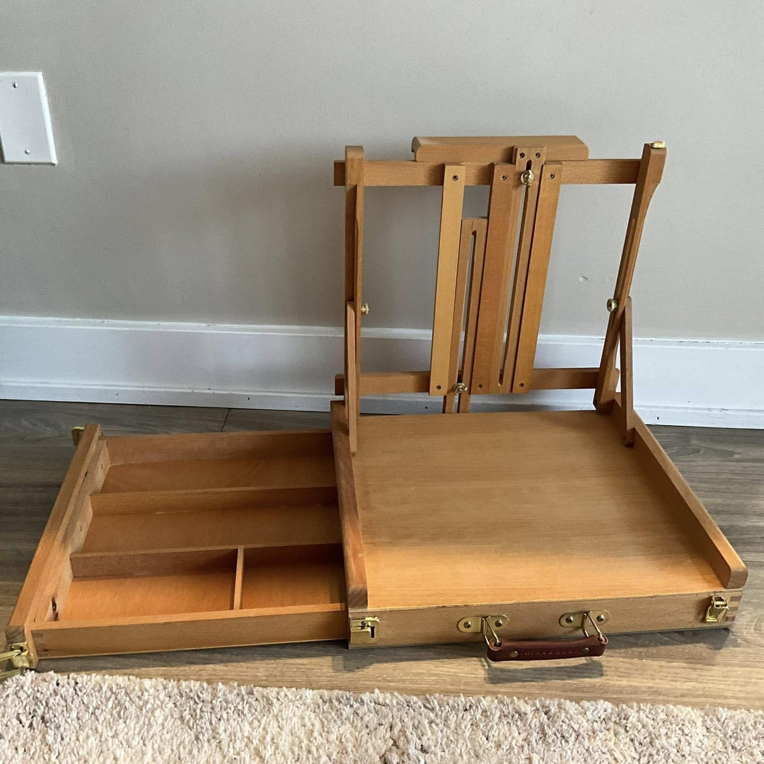 Art Case With Paint Easel, Easel, Artist Loft Box Table Easel W/storage ...