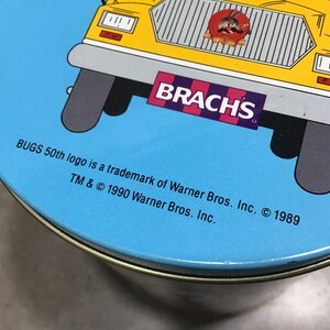 1990 Warner Bros Looney Tunes School Bus Brach's Jelly Beans Tin ...