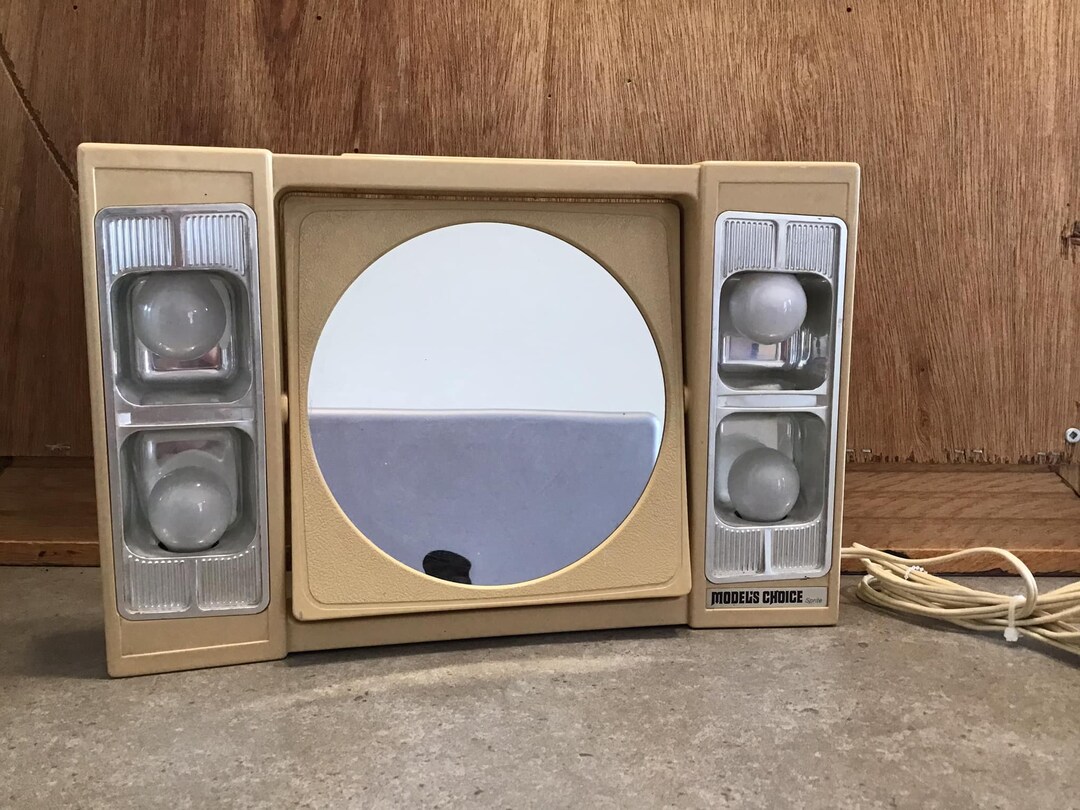 Vintage Electric Lighted 2 Way Mirror - Etsy