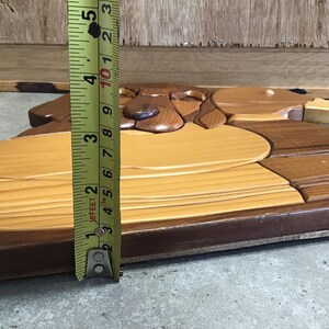 Vintage Labrador Dog and Duck, Wood Intarsia Wall Hanging Handcrafted ...