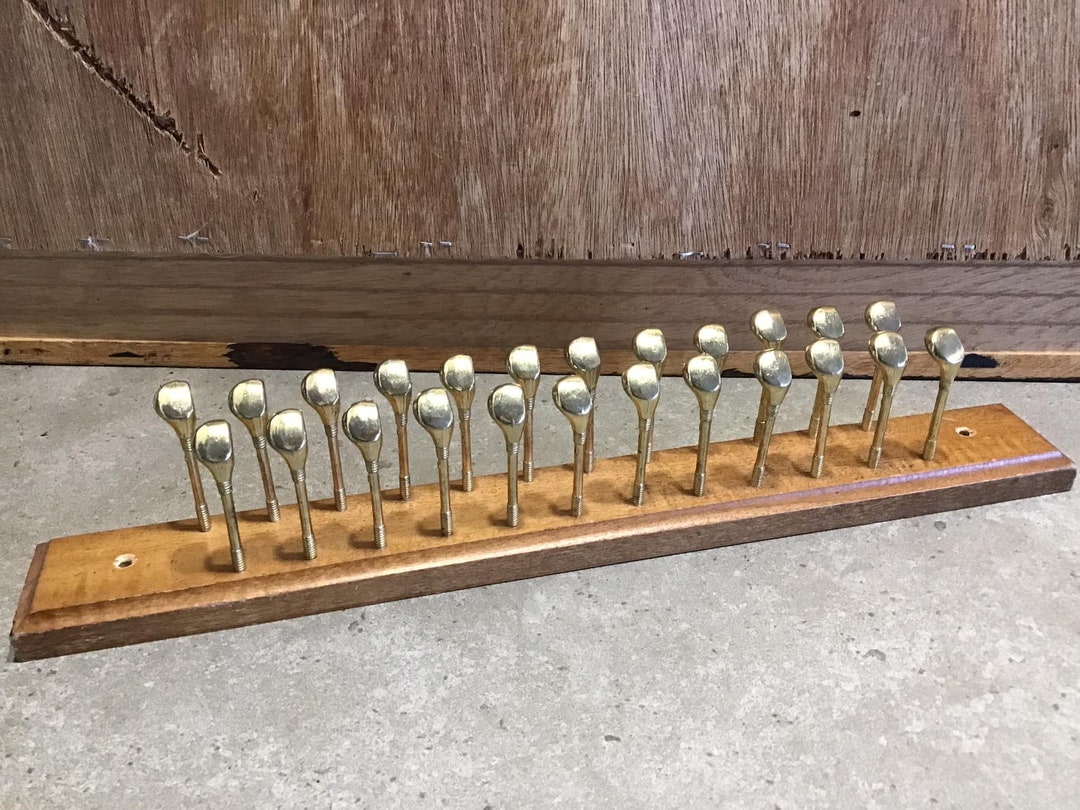 Vintage Golf Tie Rack - Necktie Display With 24 Hooks - Mens Retro Belt ...