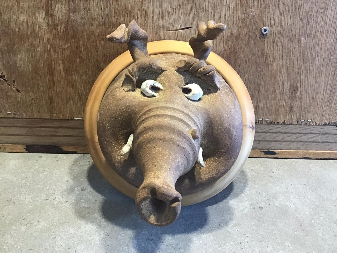 Ceramic Pig Clay Wall Art Kitchen Home Decor Wall Hanging Original ...