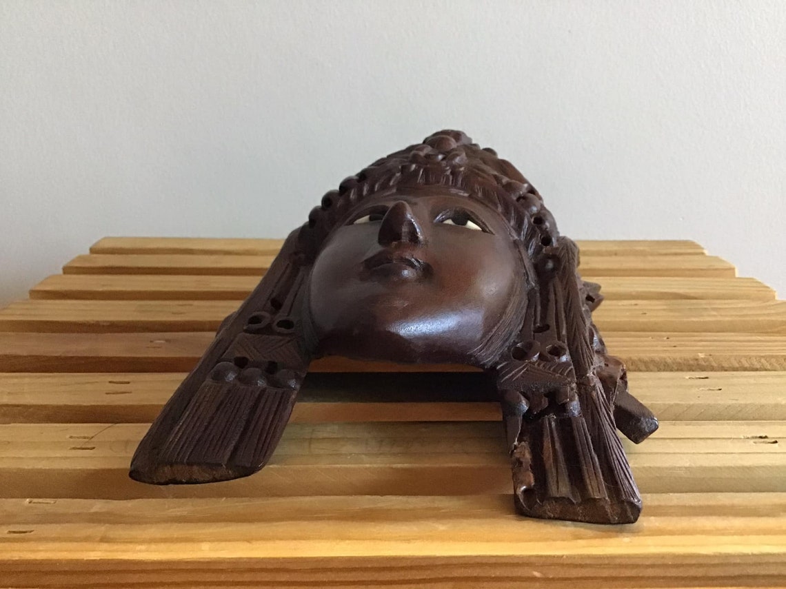 Vintage Mid Century Decor Wall Hanging Art Primitive Face - Etsy