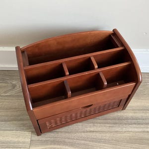 Vintage Mail Organizer Vintage Floral Desk Organizer and Mail Sorter ...