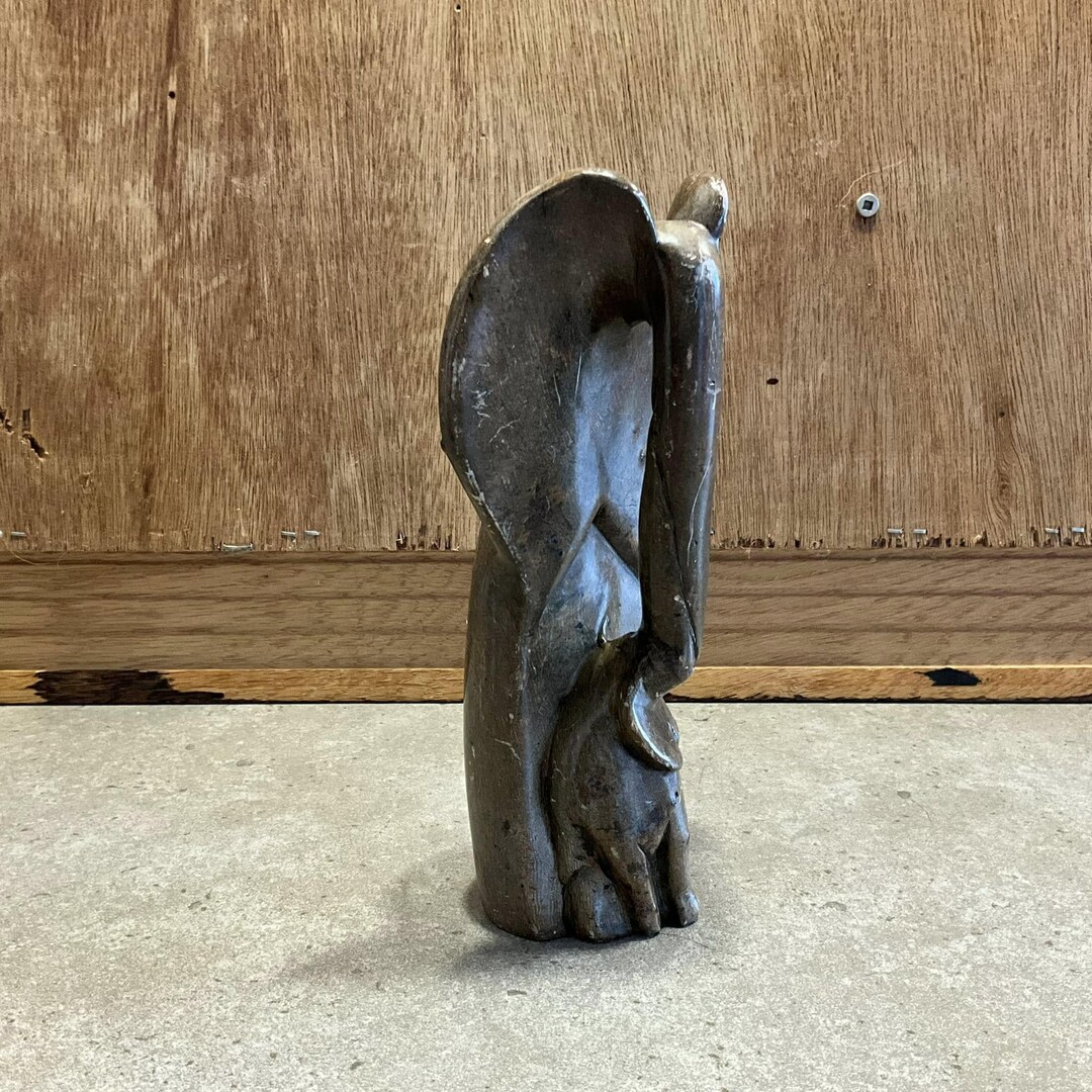 Zimbabwe, Stone, Abstract Sculpture, Elephant With Baby, Africa ...