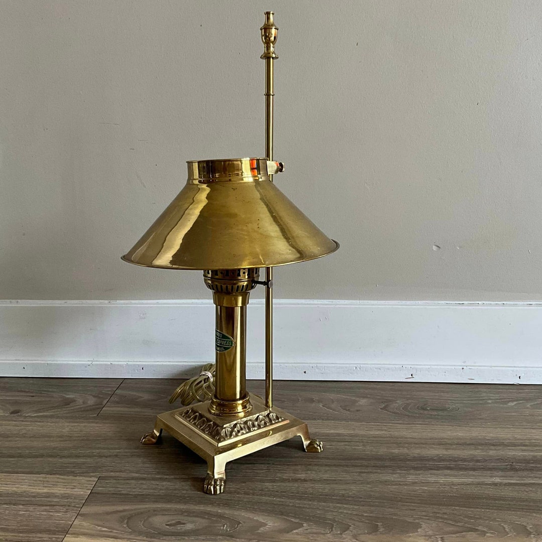 Vintage Paris Orient Express Istanbul Table Lamp in Gold Brass /side ...