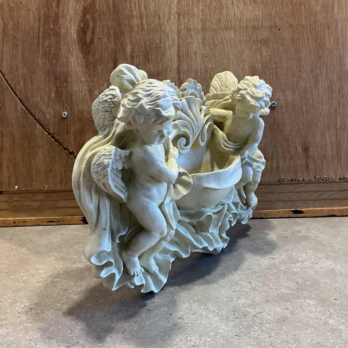 Vintage Cherubs Sculpture With Wall Hanging Wall Decor - Etsy