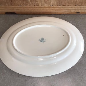 Vintage JOHNSON BROS Old English Aqua Floral Made in England Oval ...