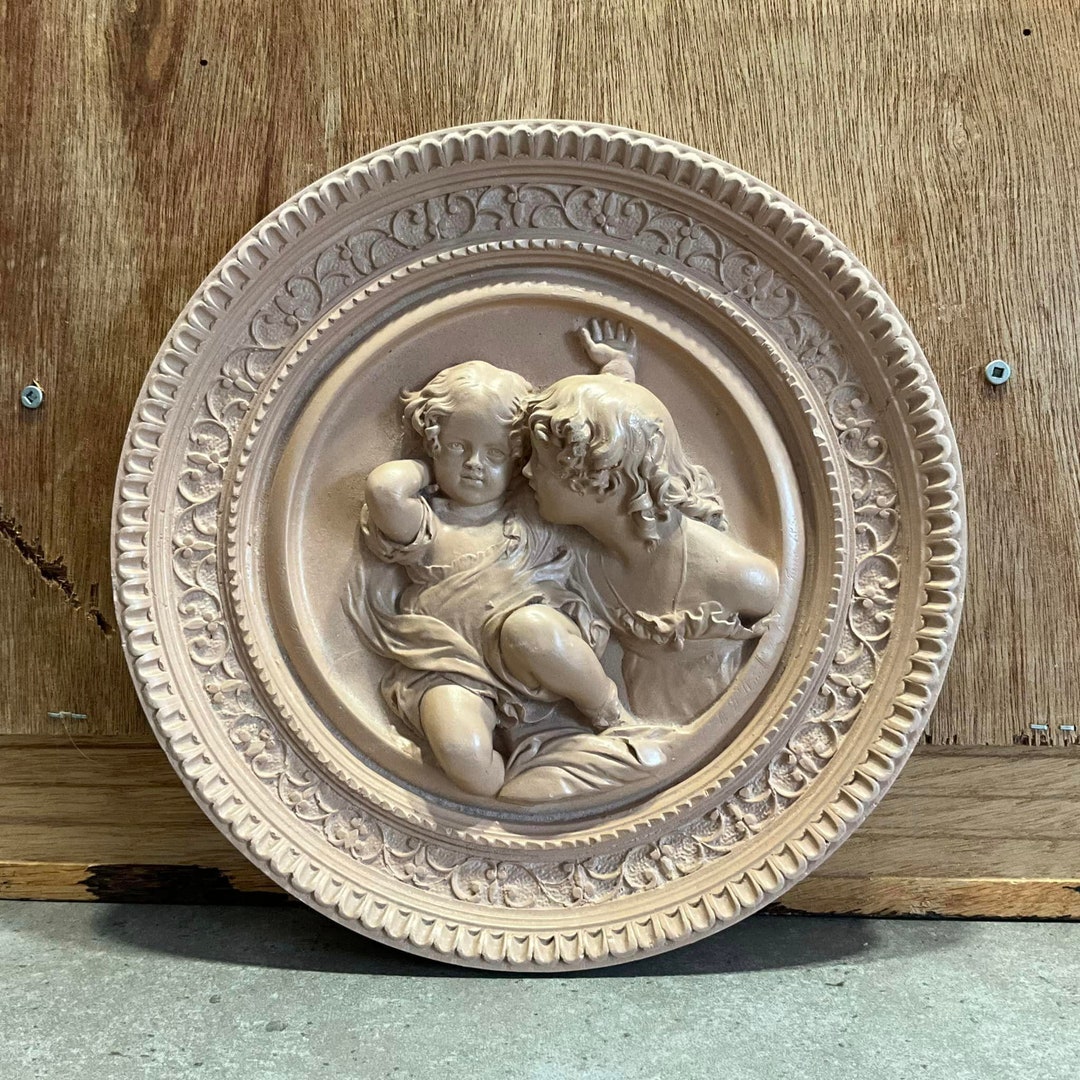 Victorian Decorative Wall Plaque Calmady Children, 3D Wall Hanging 10.2 ...