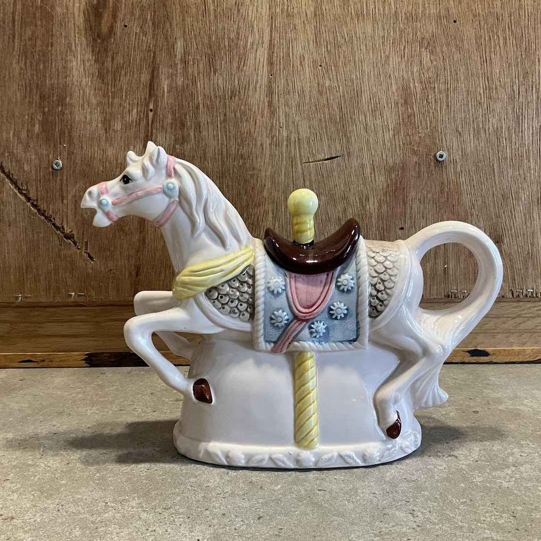 Vintage Carousel Horse Decorative Teapot - Etsy