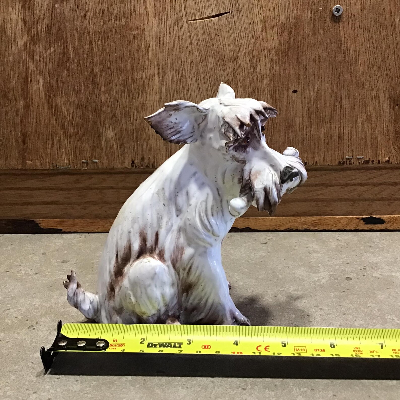 Rare Guido Cacciapuoti Capodimonte SEATED TERRIER DOG With Bone Made in ...