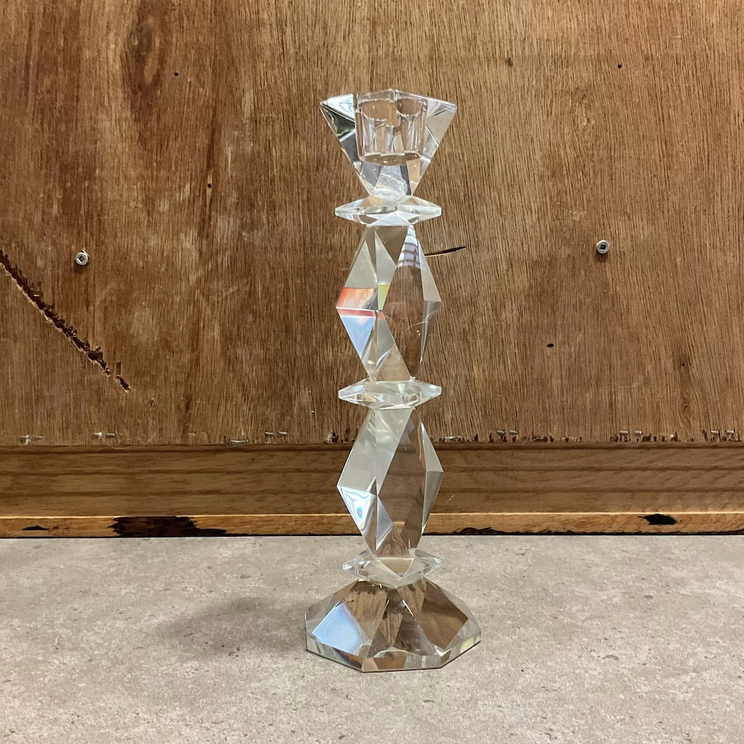 Shannon Candlestick Crystal Diamond Cut Candle Holder, Designs of ...
