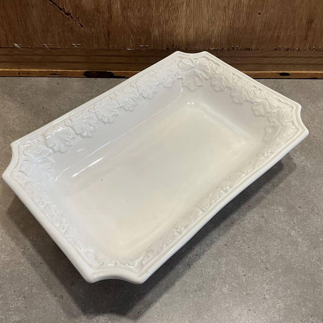 Vintage PIZZATO White OCTAGONAL Large Serving Bowl Dish Made in Italy ...