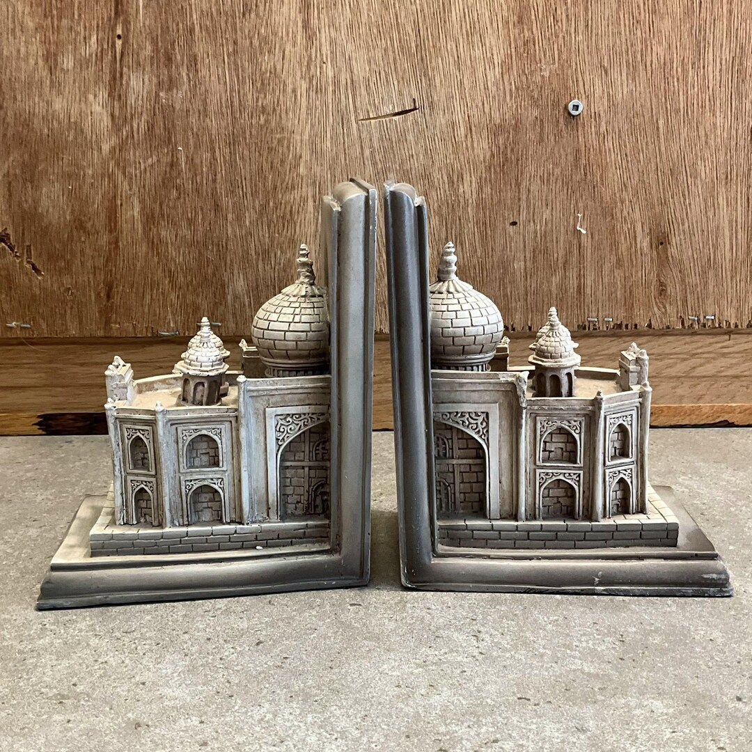 Bookends Retro Architectural Style, Ivory Tai - Etsy