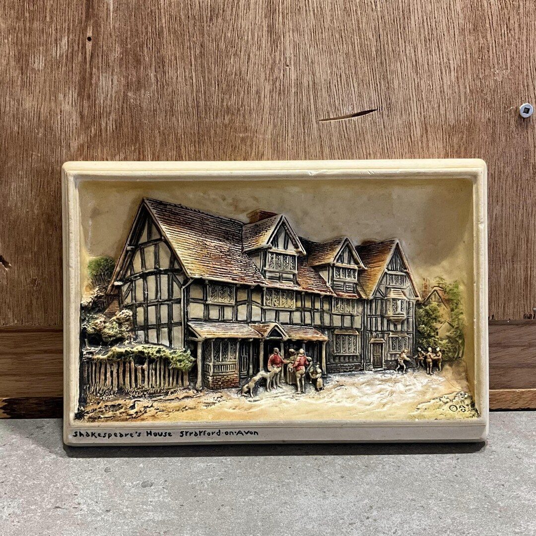 Vintage Osborne Ivorex Shakespeare's House Wall Plaque: 1930s Relief ...