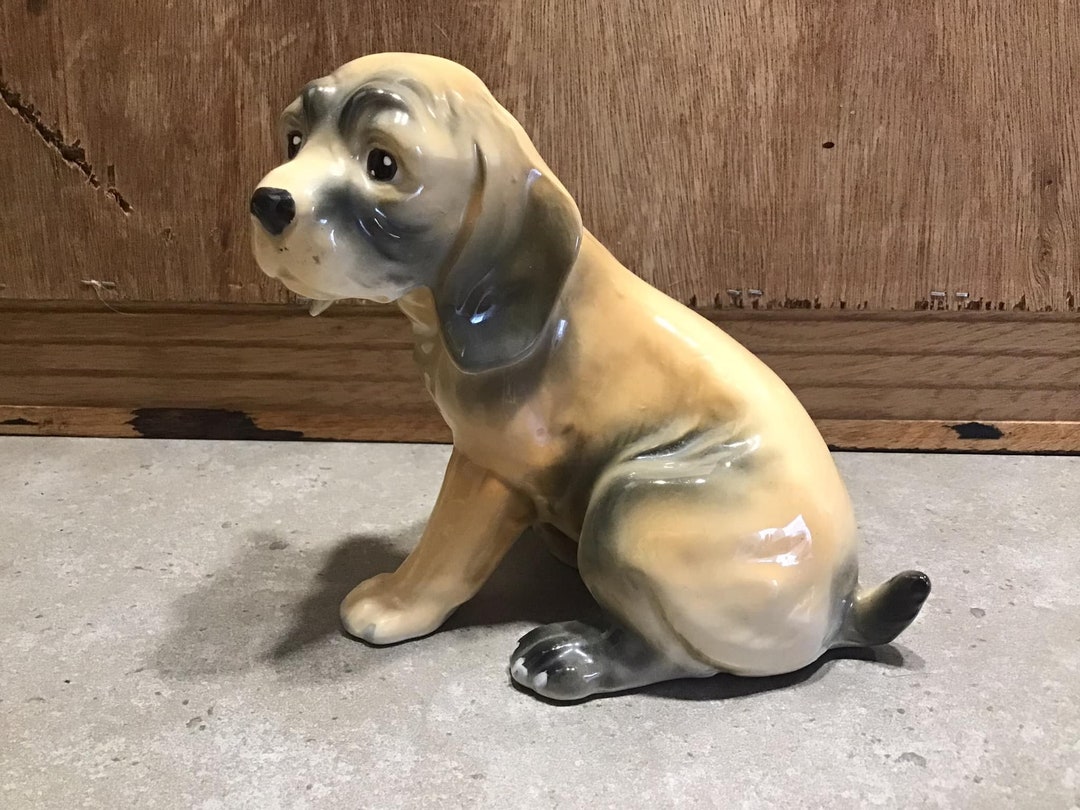 Ceramic Dog Figurine: Collectible Pet Ornament - Etsy