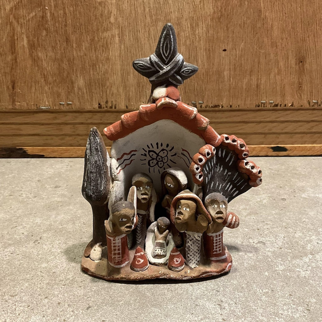 Peruvian Pottery, Folk Art, Clay, Nativity Tableau, Made in Peru - Etsy