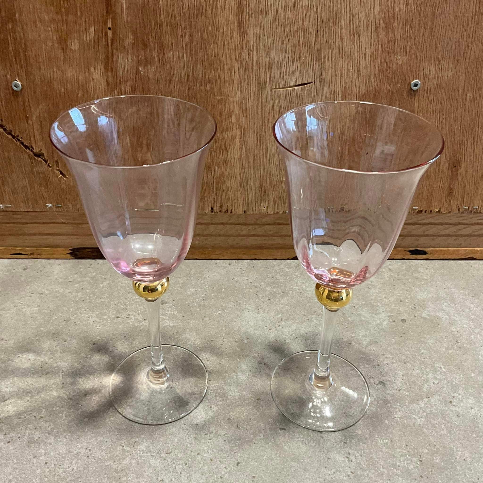 Royal Albert Old Country Roses Wine Goblets: Pink Lavender Stemware ...
