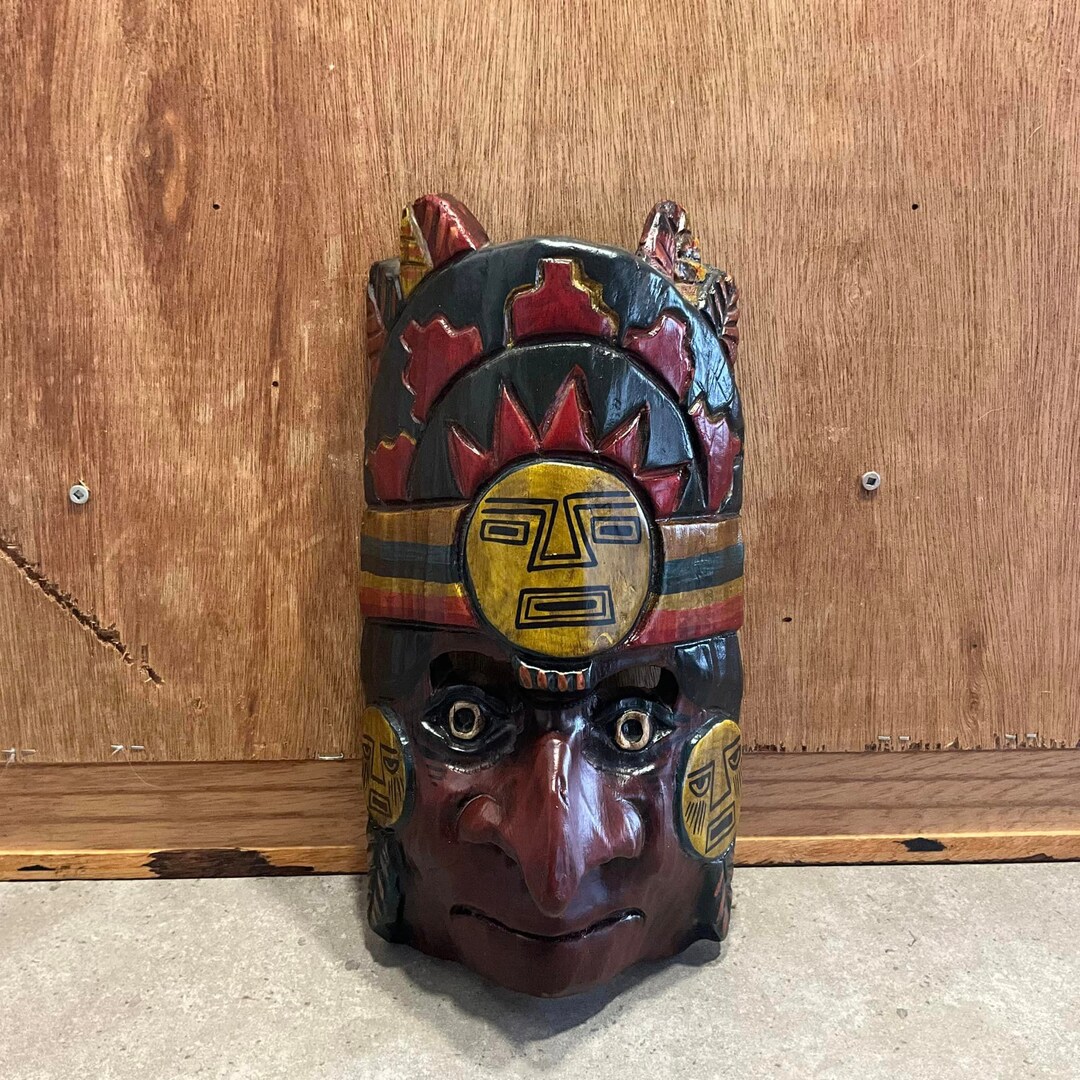 Vintage Wall Wooden Mask, Sacred Wooden Mask// Hand Carved//shamanic ...