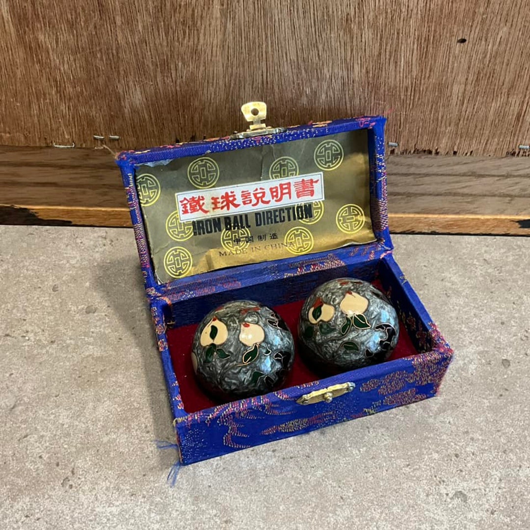 Vintage Chinese Baoding Stress Balls, Vintage Chiming Harmony Ball's ...