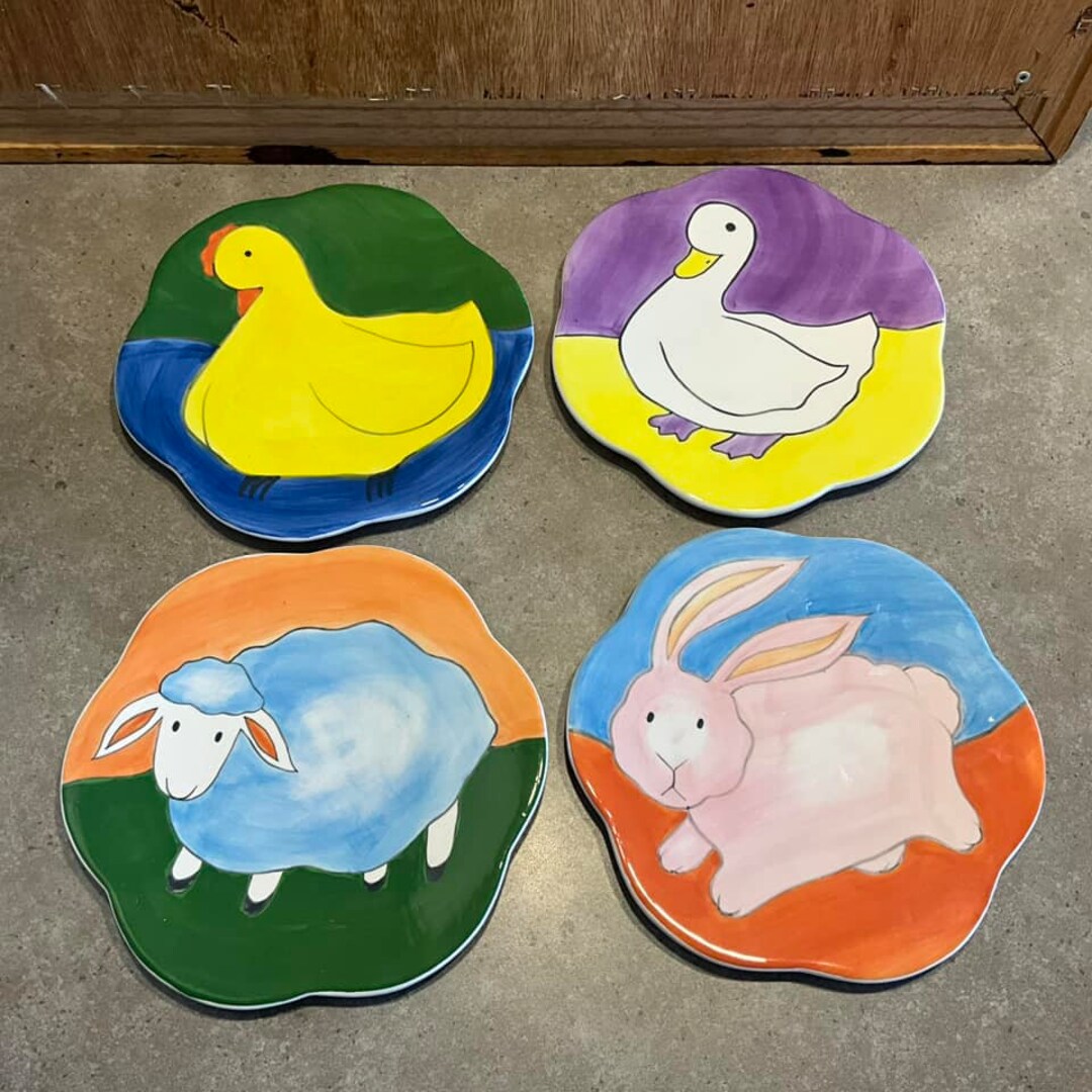 Russ Berrie Luncheon Plate 8.5” Microwave and Dishwasher Safe, Sold ...