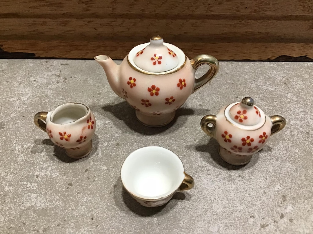 Vintage Miniature Mini Tea Set Made in Japan - Etsy