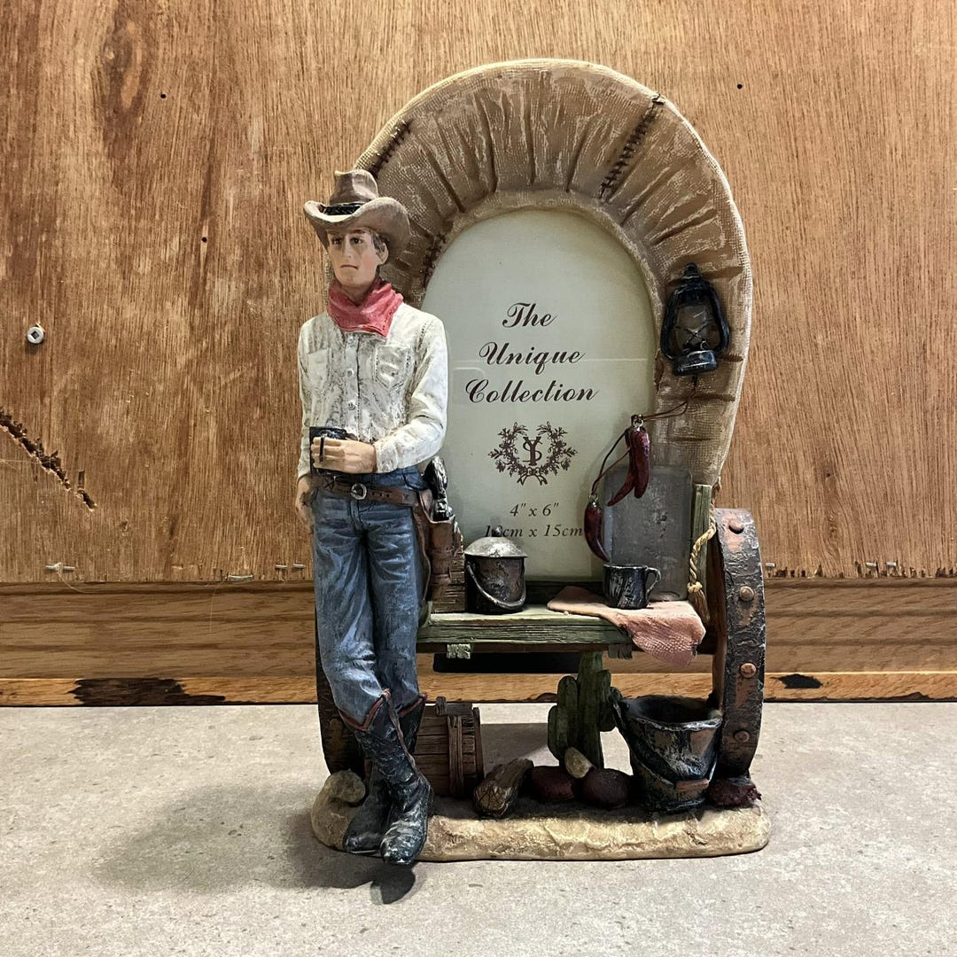 Vintage 3D Cowboy Photo Frame: Western Decor (4x6) - Etsy