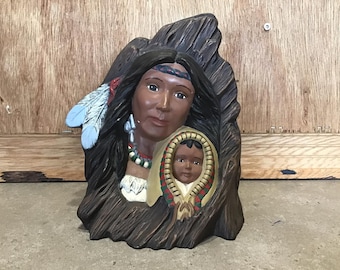 Native American Woman Figurine - Etsy
