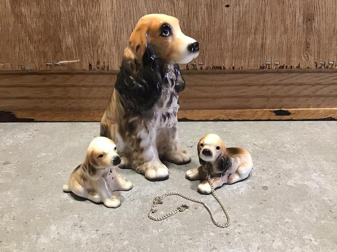 3 Cocker Spaniel Dog Figurines - Etsy