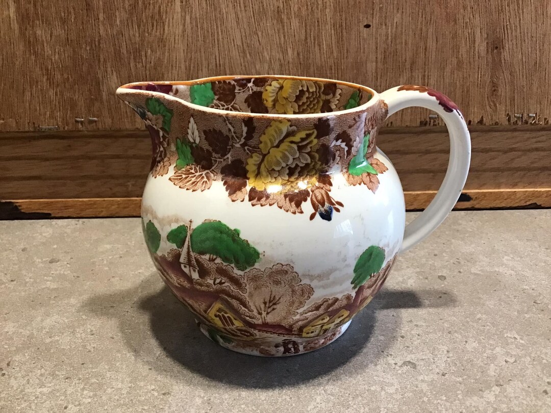 Vintage Pitcher - Enoch Woods - English Scenery - Woods Ware - Wood ...
