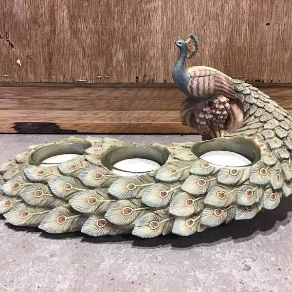 Candle Peacock - Etsy