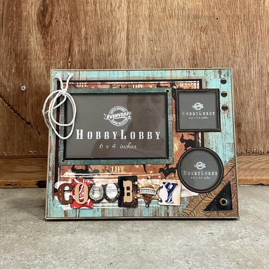 Western, Rustic, Cowboy, Rope, Collage for 3 Photo, Picture Frame - Etsy