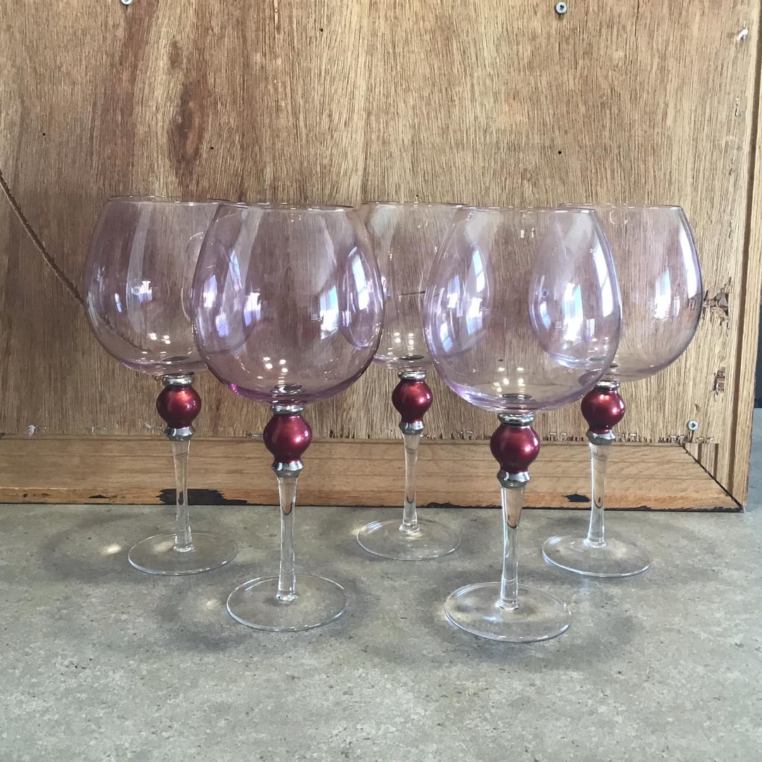 Balloon WINE Glasses Goblets 10" - Etsy