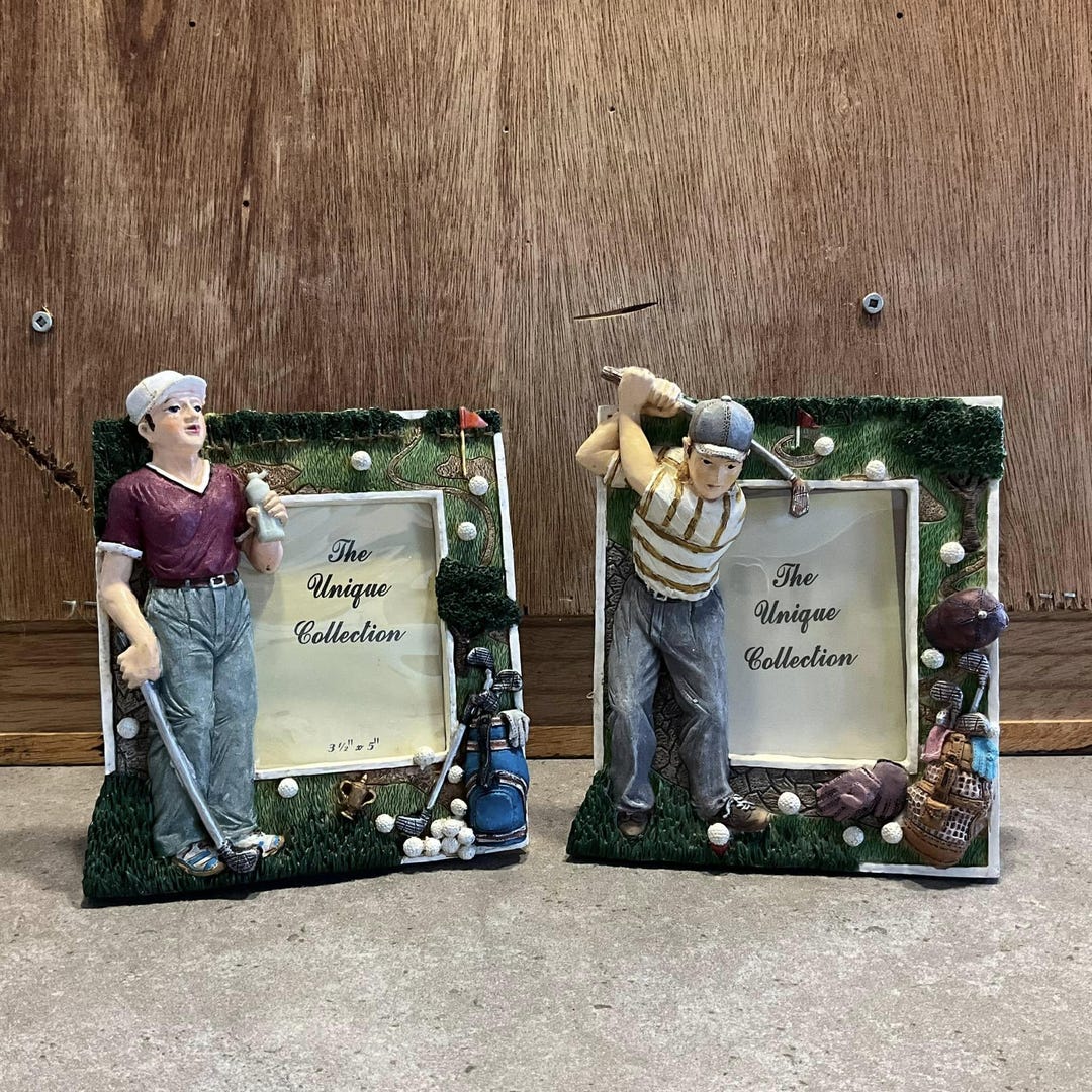 3D Golfer Picture Frame Set: Golf Lover Gift, Easel Back - Etsy