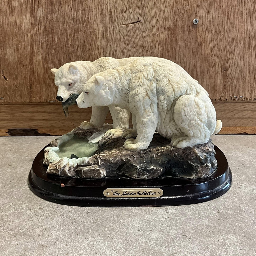 Polar Bears Statue, Natelia Collection, Vintage 90s, Figurine, Heavy ...
