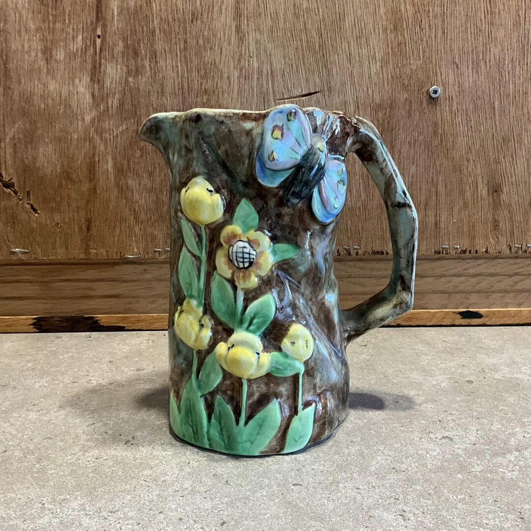 E. Radford Butterfly Ware Art Deco Jug Vase, Vintage 1930s , Hand ...
