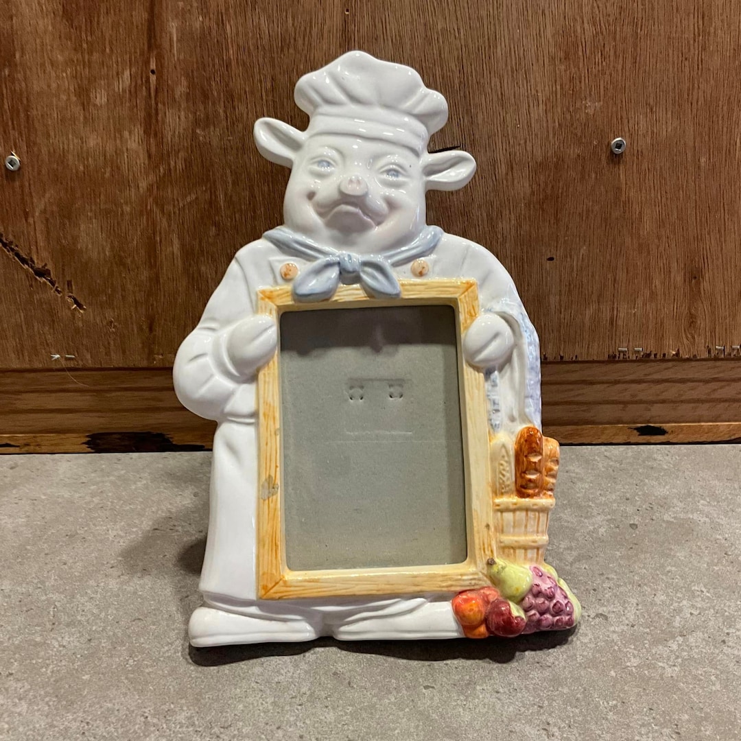 Vintage 1996 Figi Pig Chef Picture Frame: 3D Photo Easel - Etsy