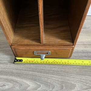 Vintage Wood Desktop File Box Cabinet With Drawer - Etsy