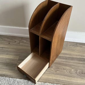 Vintage Wood Desktop File Box Cabinet With Drawer - Etsy