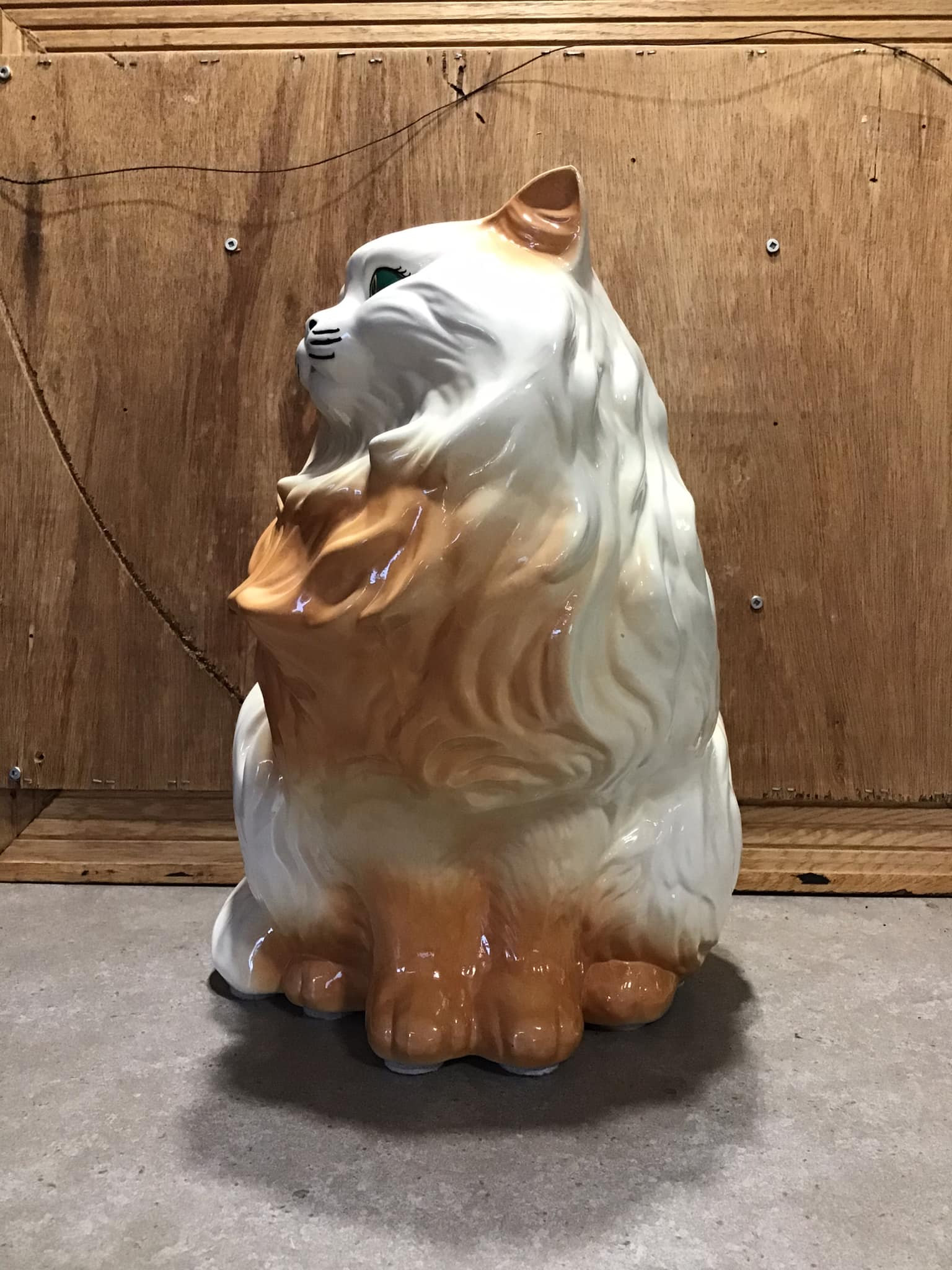 Figurines Vintage-Cat-Statue-Figurine-White-Feline-Home Decor-Persian ...