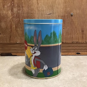 1990 Warner Bros Looney Tunes School Bus Brach's Jelly Beans Tin ...