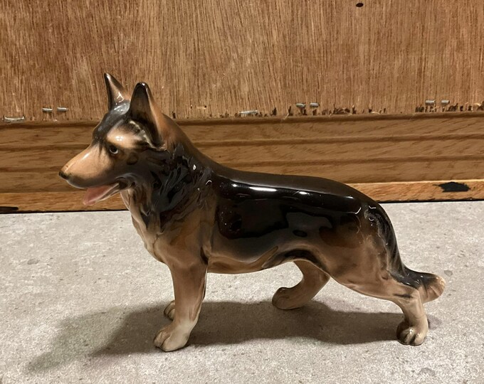 Vintage Ceramic German Shepherd Dog Figurine - Etsy