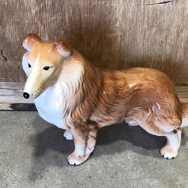 Collie Dog Figurine - Etsy