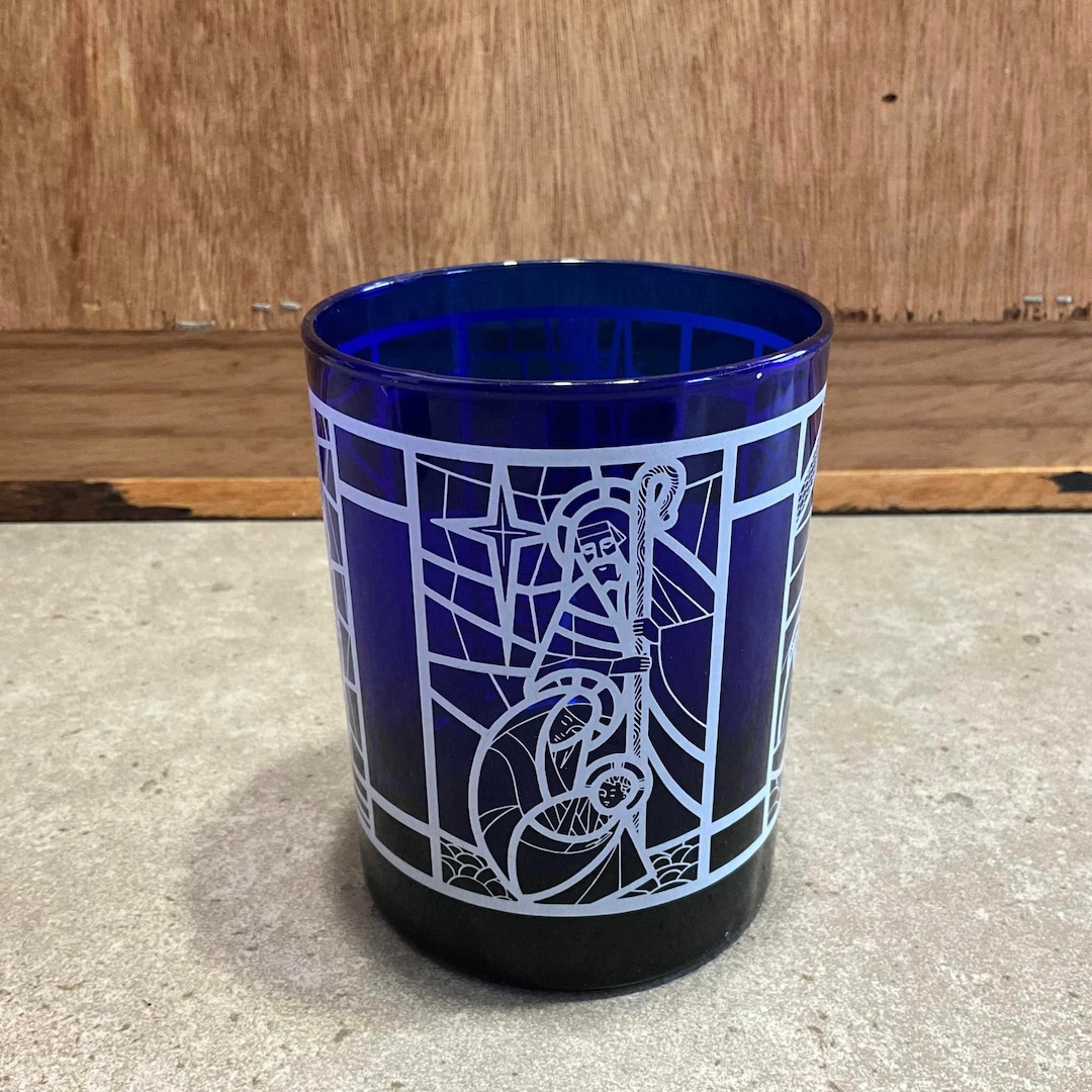 Vintage Cobalt Blue Votive Candle Holder - Etsy